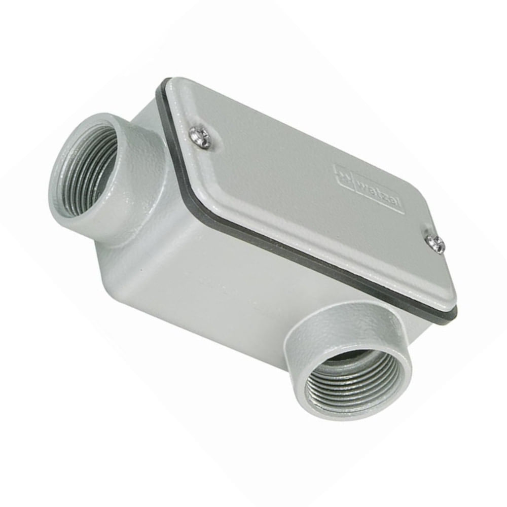 Condulete Alumínio LR 1" Sem Rosca Cinza Com Tampa LRSR20V ...