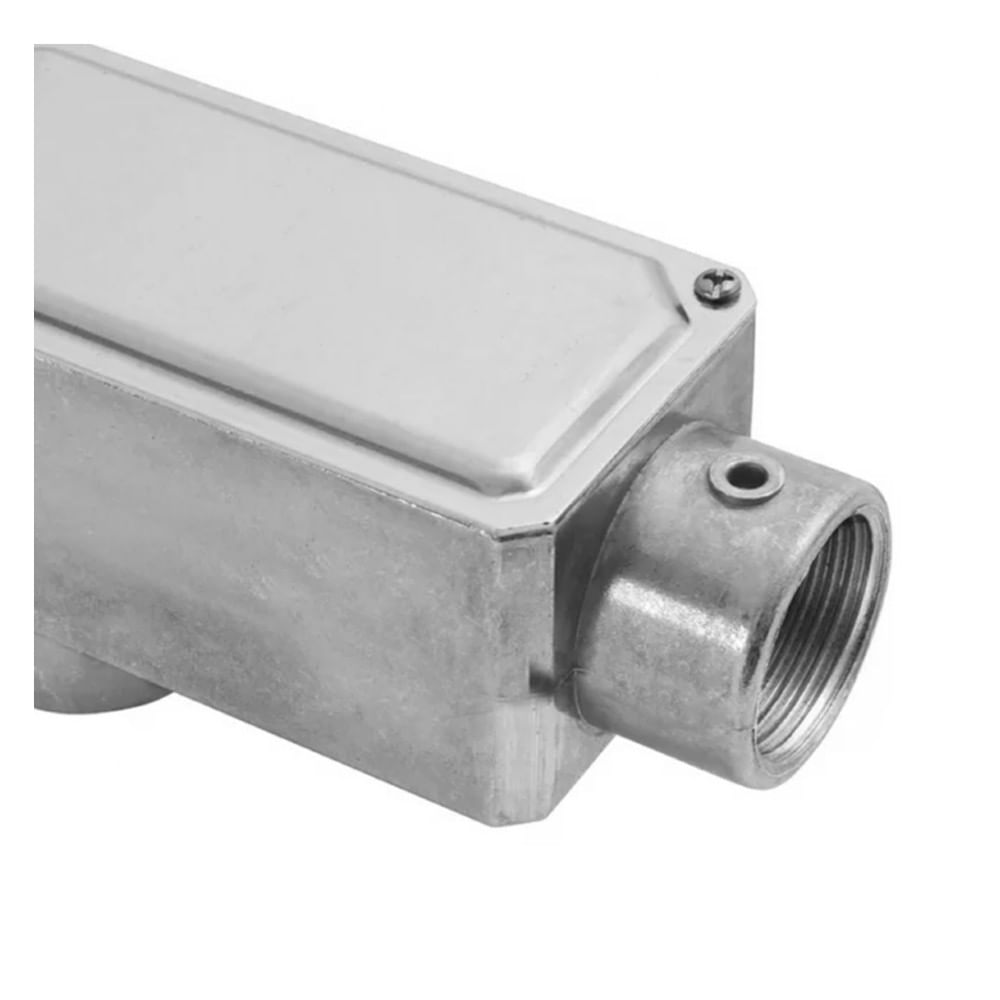 Condulete Alumínio LB 1" NPT Cinza Com Tampa LB20NI | Dimensional ...