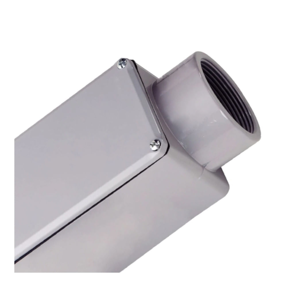 Condulete Alumínio E 3/4" NPT Cinza Com Tampa IP54 56102042 ...