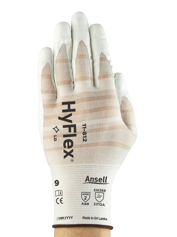 Luva Antistatica Nyl/Elast/Nitr Branca Nitrilica Hyflex 11812 Tamanho ...