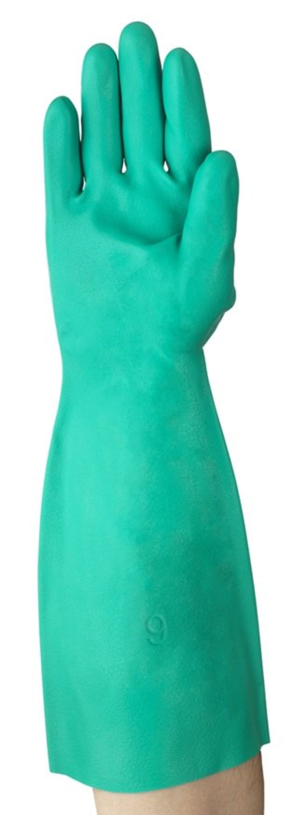 Luva Proteção Química Nitrílica Verde Anti Derrapante 380 Mm Solvex 37 ...