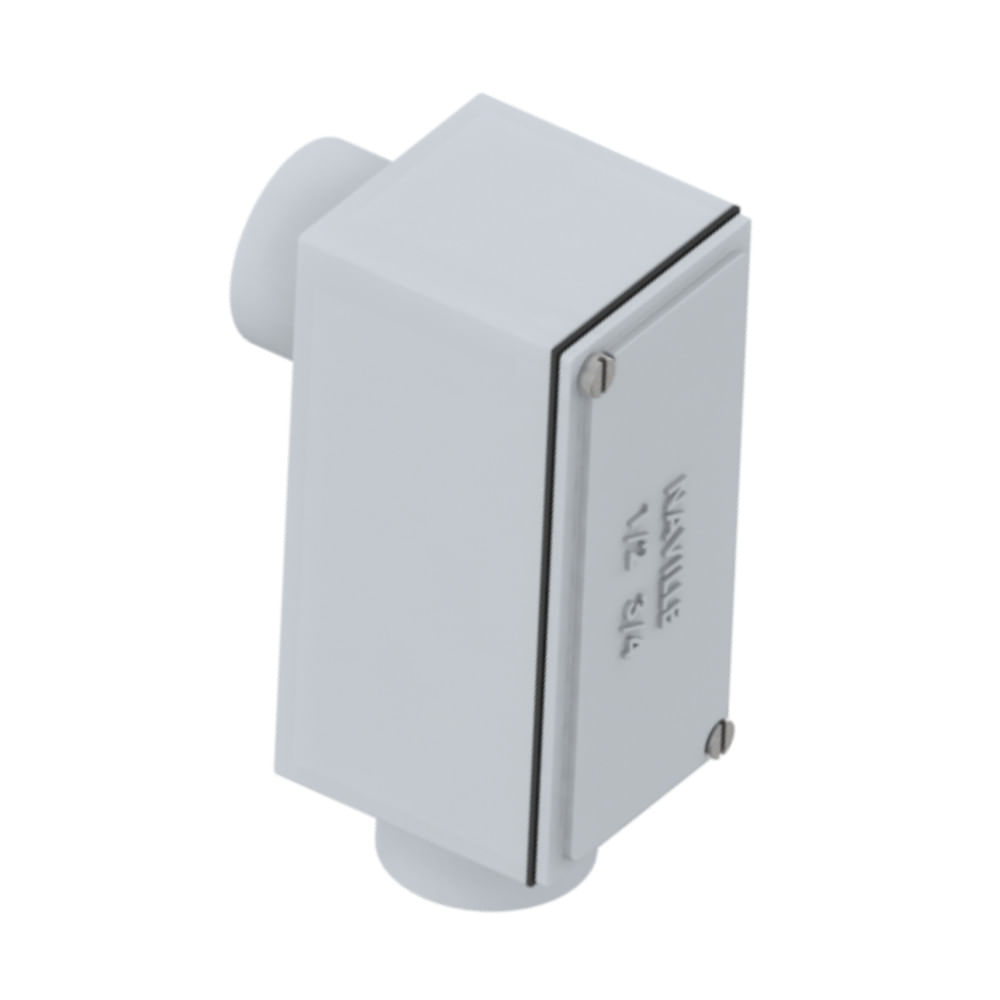 Condulete Alumínio LB 3/4" NPT Cinza Com Tampa/Vedação IP66 ER15LB2N ...