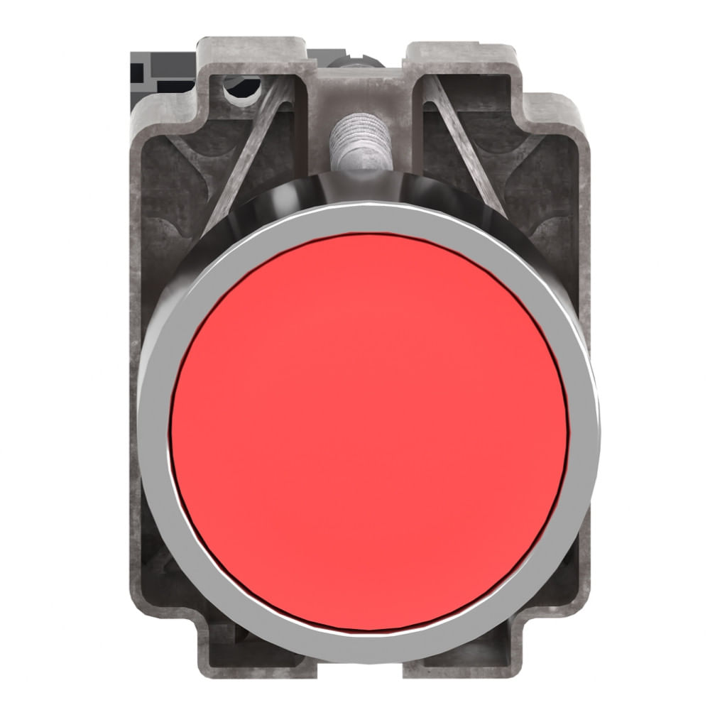 Botão Metálico 22Mm Vermelho NF XB2BA42C | Dimensional - Dimensional