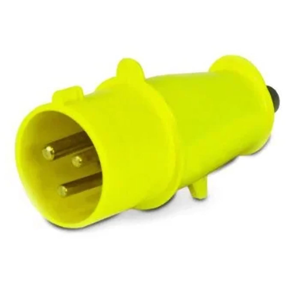 Plugue Industrial Macho 2 Polos + Terra 16A 130V Amarelo S3074 Steck ...