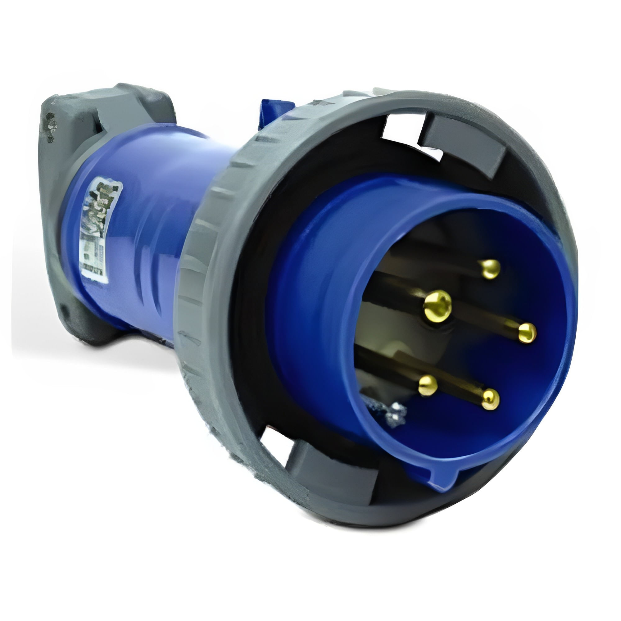 Plugue Industrial Macho 2 Polos + Terra 16A 200 250V Azul S3076W ...