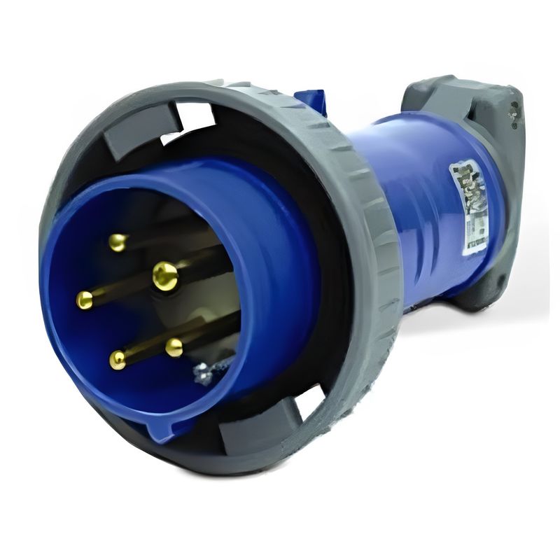 Plugue Industrial Macho 2 Polos + Terra 16A 200 250V Azul S3076W ...