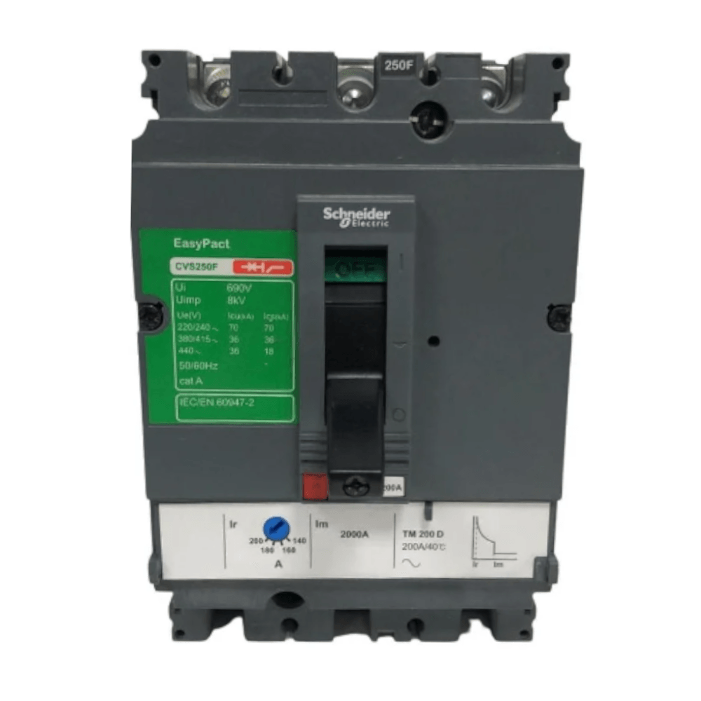 Disjuntor Caixa Moldada Tripolar Termomagnético Fixo 240VCA 63A 40KA ...