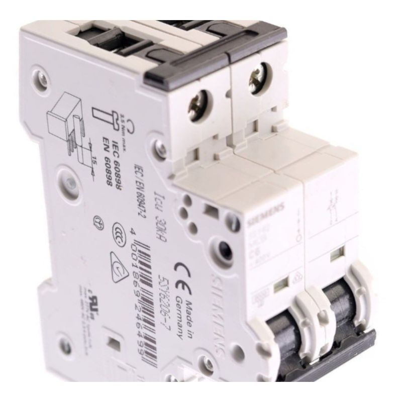 Disjuntor Mini Bipolar 10A 220/380VCA Curva C 10KA 5SY4 5SY42107 ...