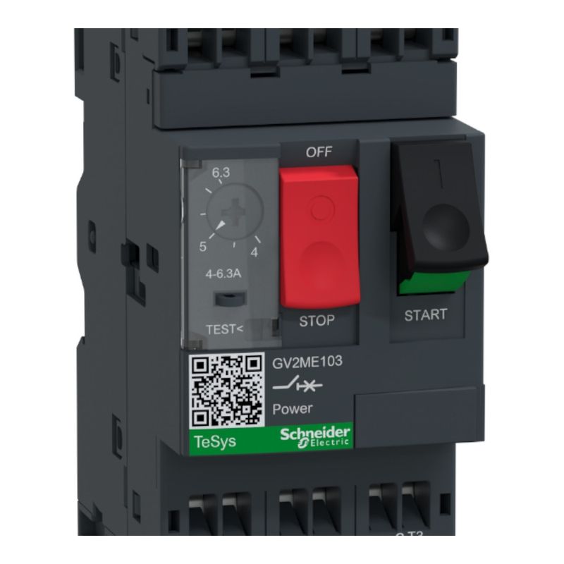 Disjuntor Motor Tripolar 46,3A 100KA GV2ME103 Schneider - Dimensional