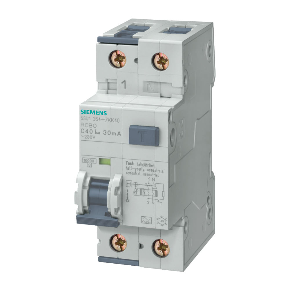 Disjuntor Diferencial Residual Monopolar 13A 30Ma 5SU13541KK13 Siemens ...