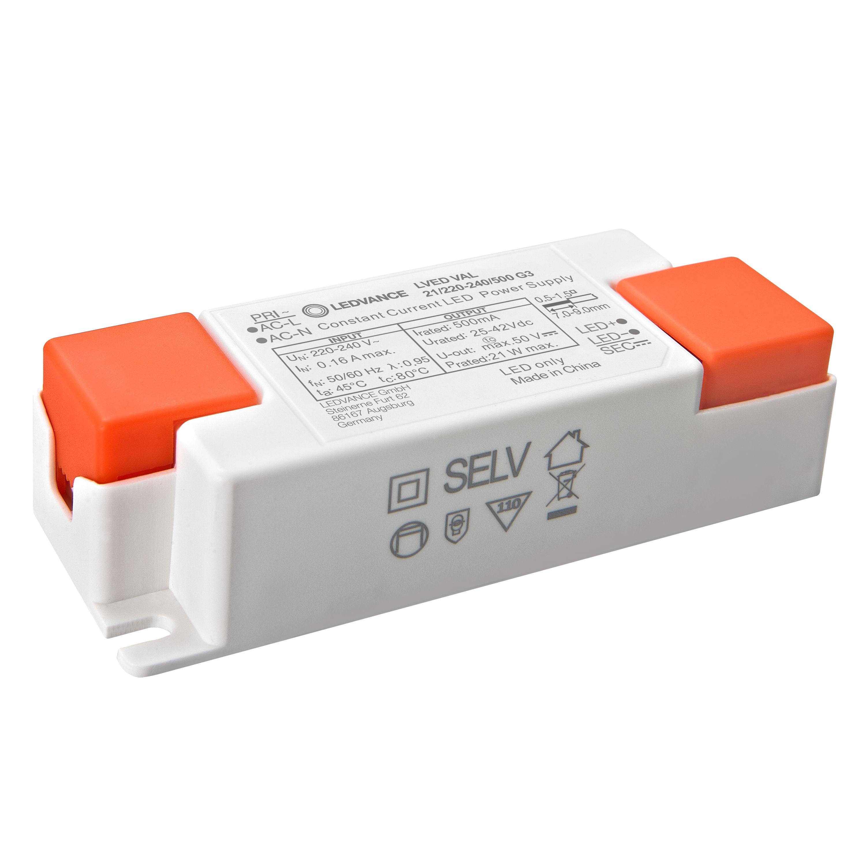 Driver CC Value 30W 220-240V 700mA 7021015 Ledvance - Dimensional