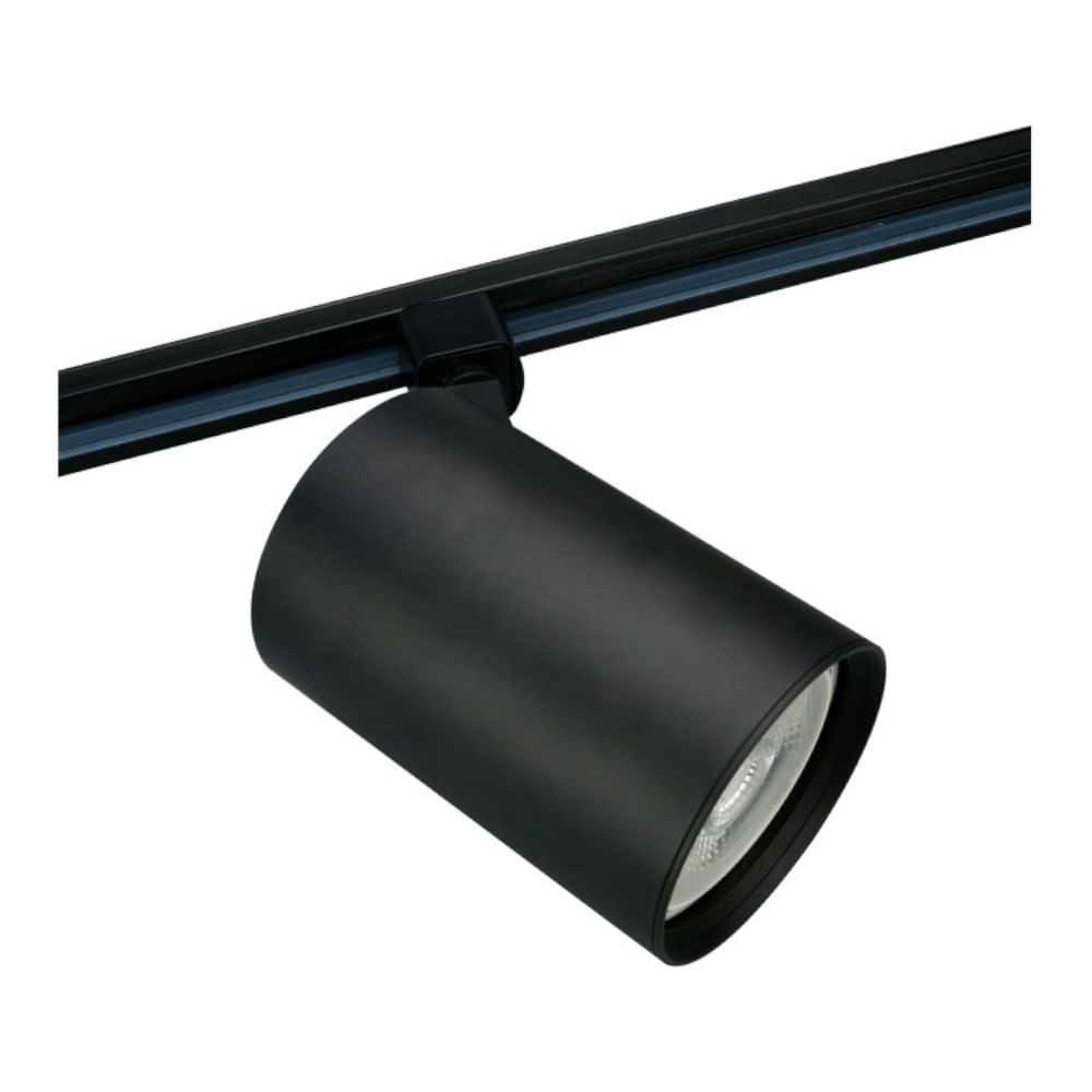 Luminária Led Spot Redondo Trilho Preto Bivolt 9,5W 7014940 Ledvance ...