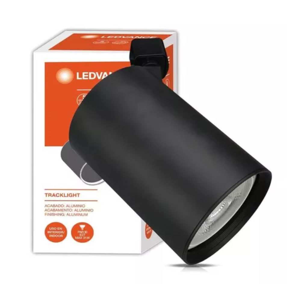Luminária Led Spot Redondo Trilho Preto Bivolt 14W Ar111 7014954 ...