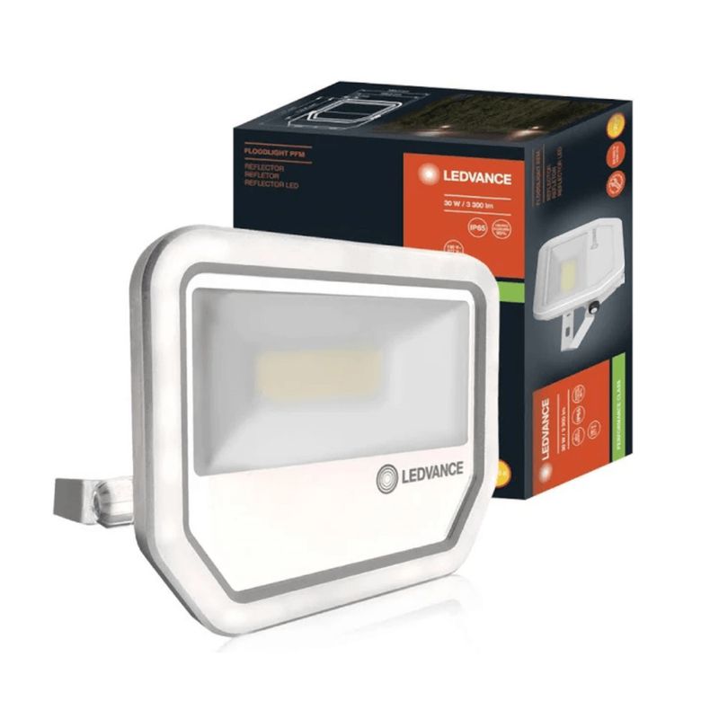 Refletor de LED Alumínio Branco Sobrepor Ip65 20W 100-240V 3000K ...