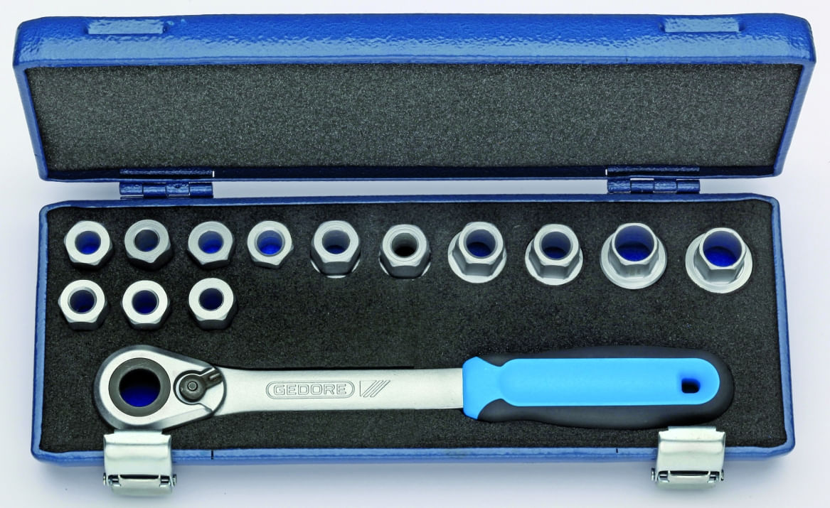 Saca Rolamento Fuso/Porca 1300 Gedore - Dimensional