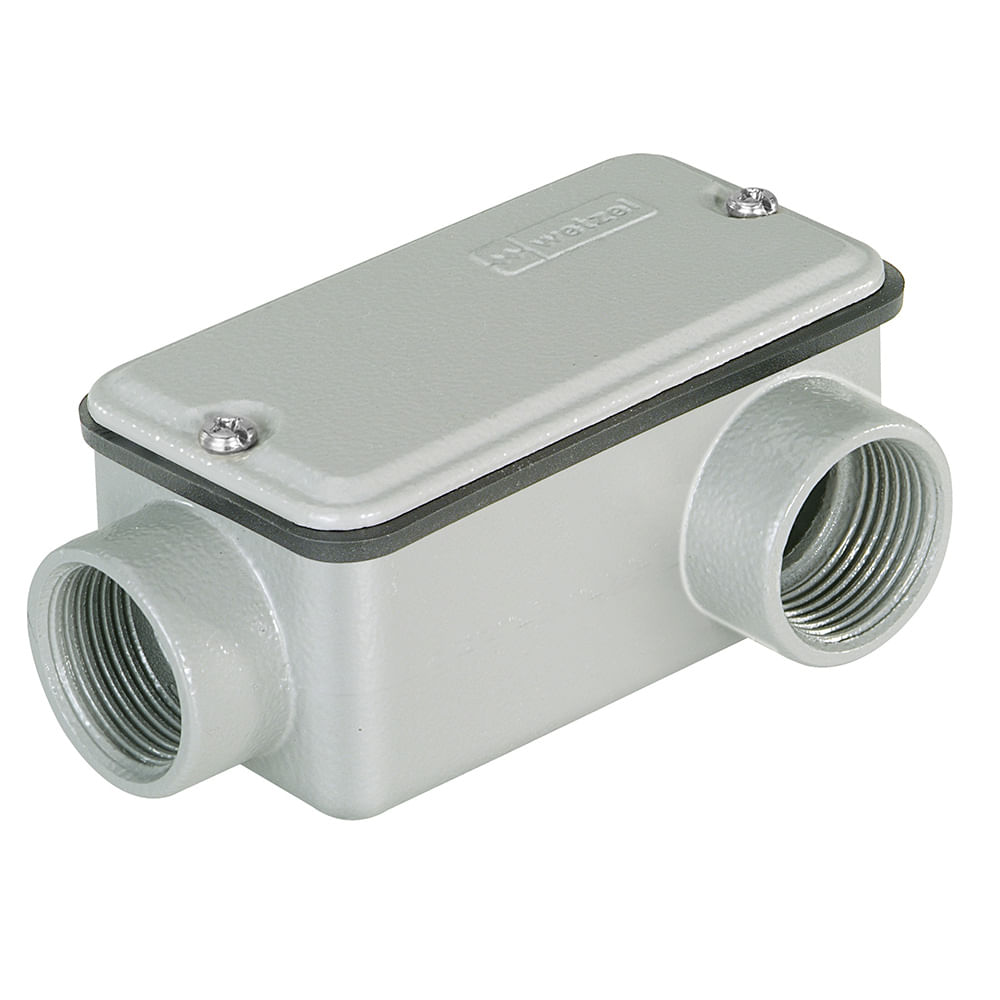 Condulete Al Lb 1" Npt C/Tp C/V Exd LB20NJI Wetzel - Dimensional