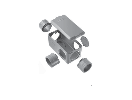 Condulete Mult Pvc 3/4" Cz LPC615CBPVCCZ2T20A Wetzel - Dimensional