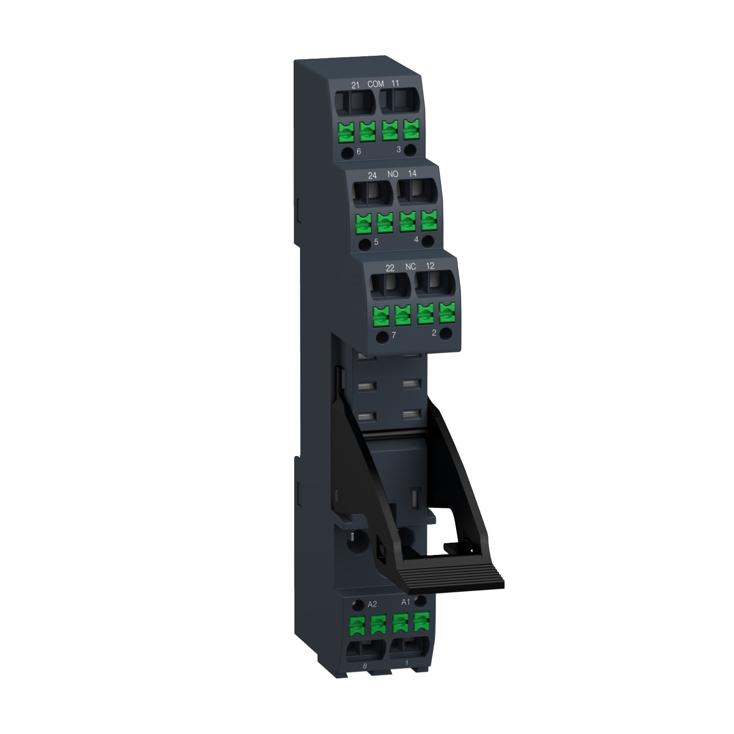 Base Rele Plug In1Na+1Nf 250V RGZE08P Schneider - Dimensional