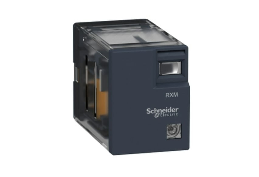 Rele Interface Plug In 120V 3A 4Naf RXM4LB2F7 Schneider - Dimensional