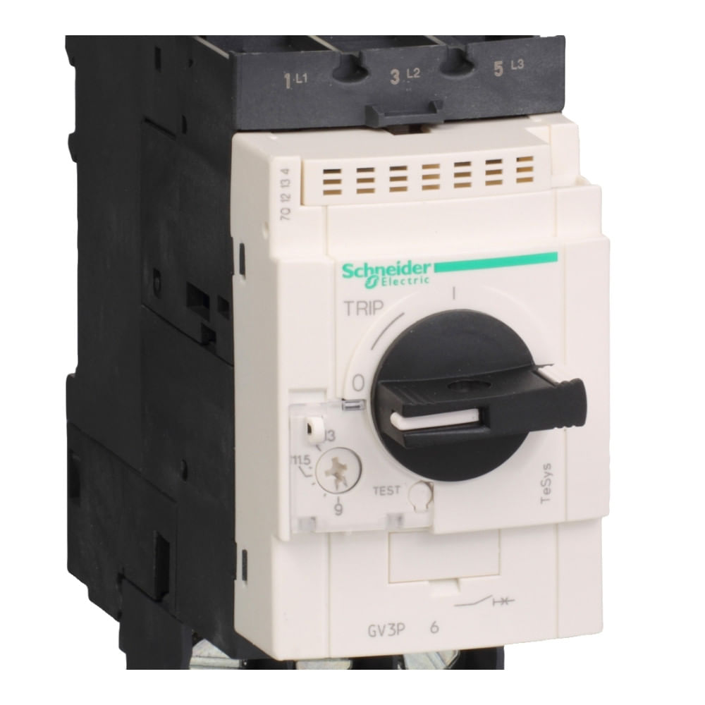 Disjuntor Motor Tripolar 48-65A 910A 50KA GV3P656 Schneider - Dimensional