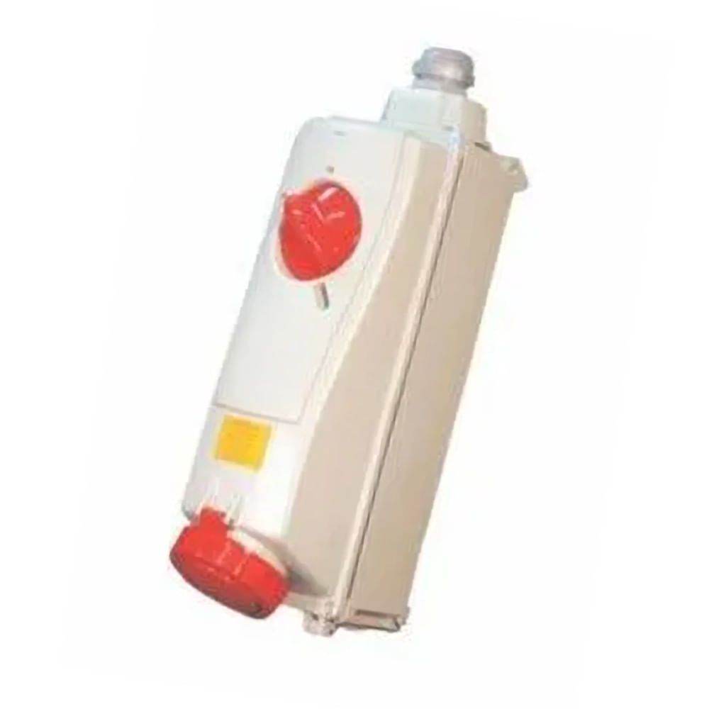 Tomada Sobrepor Fêmea 3 Polos + Neutro + Terra 125A 440V Vermelha Com ...