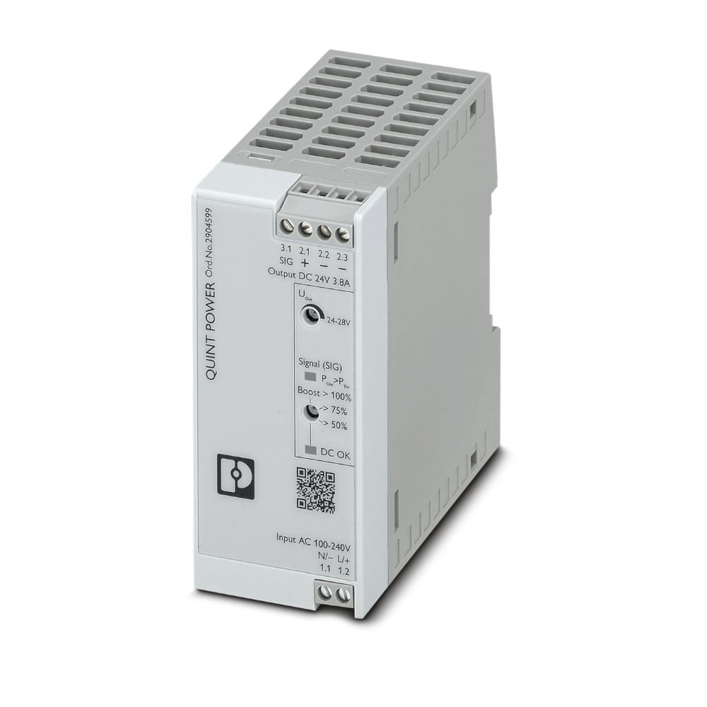 Fonte De Alimentação Chaveada Monofásico 100 240Vca 24Vcc 90W 3,8A ...