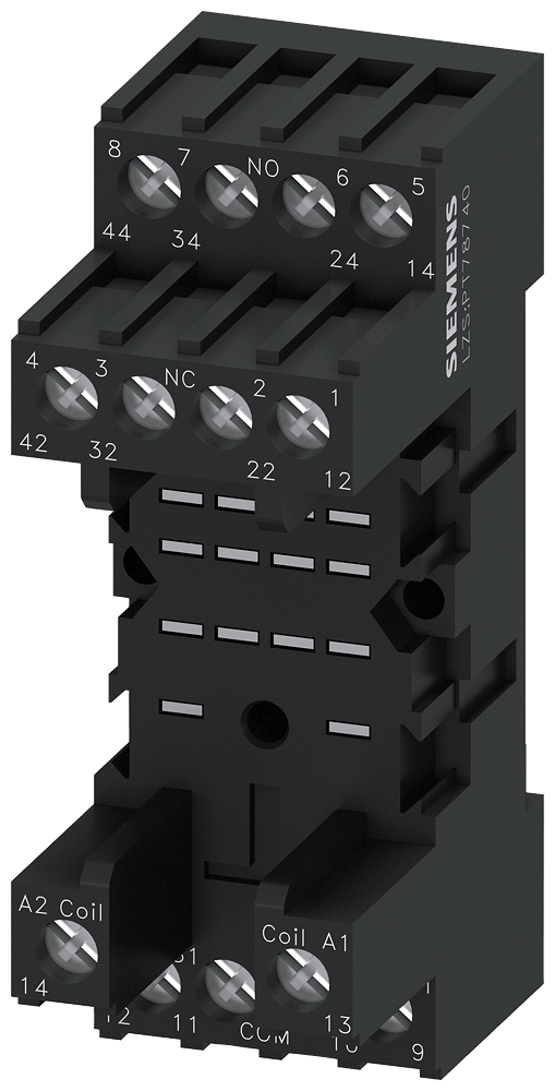 Base Relé Série Preto Plug-In LZSPT78740 | Dimensional - Dimensional