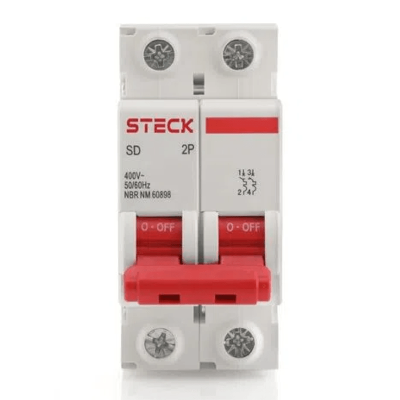 Disjuntor Mini Bipolar 32A Curva C 6KA SDZD62C32 | Dimensional - Dimensional