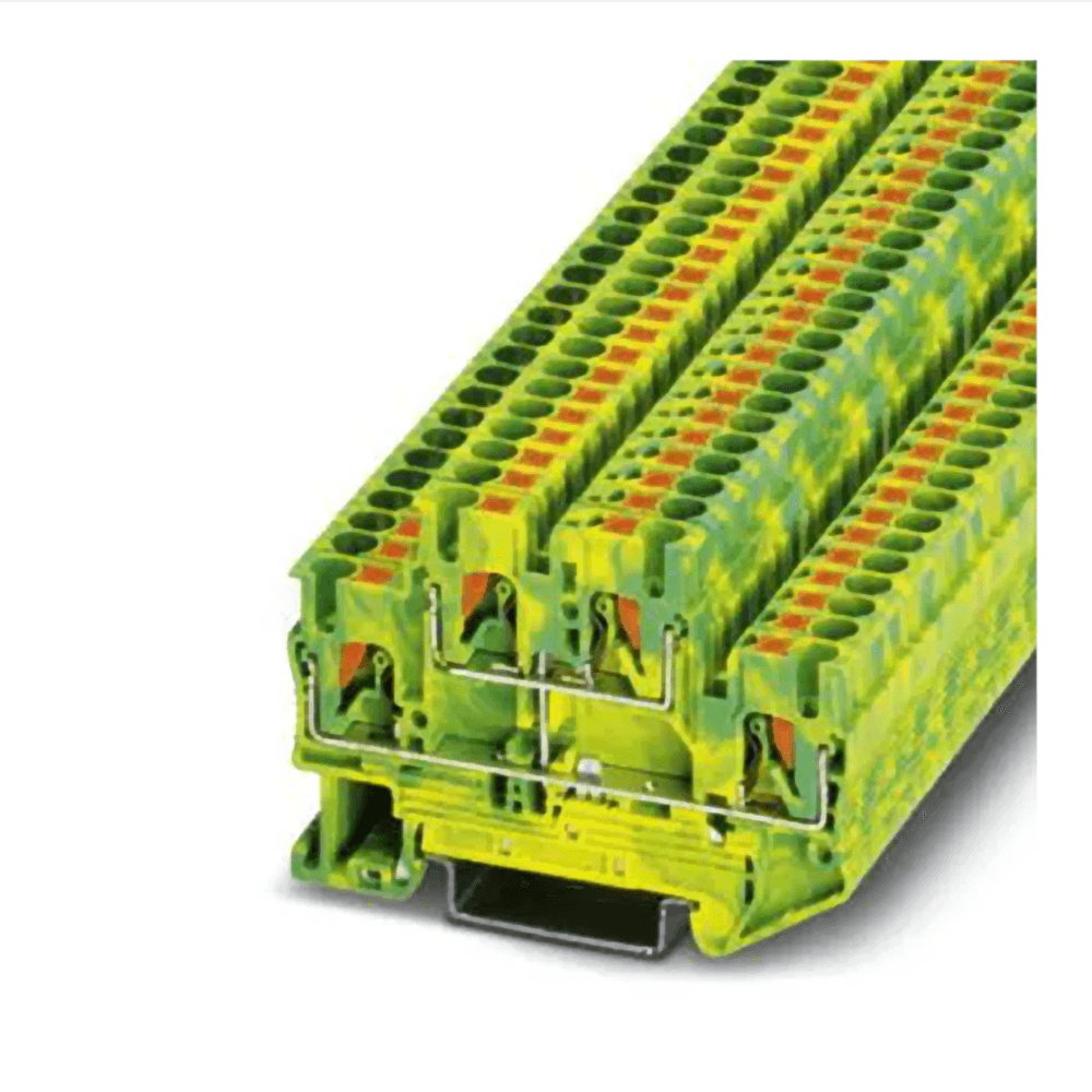 Conector Passagem Poliamida Verde/Amarelo PTTB2,5PE Phoenix Contact ...