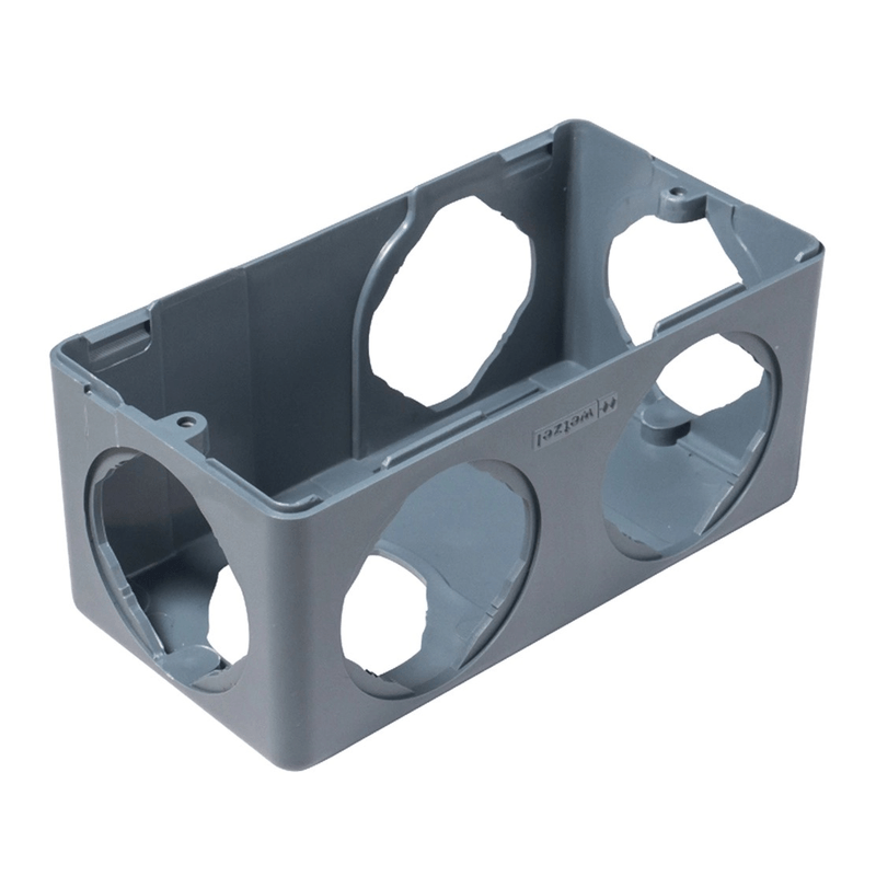 "Condulete Multiplo PVC L 1/2 3/4"" Cinza s/ Tampa 6 Saídas " - Dimensional