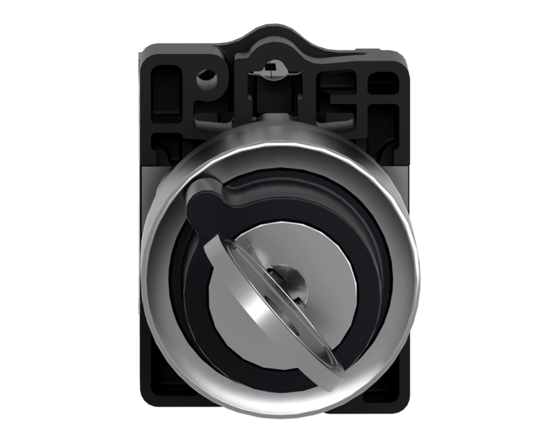 Comutador C/Chave 3Pos Cr 22Mm 45G 2Na XA2EG73 - Schneider - Dimensional