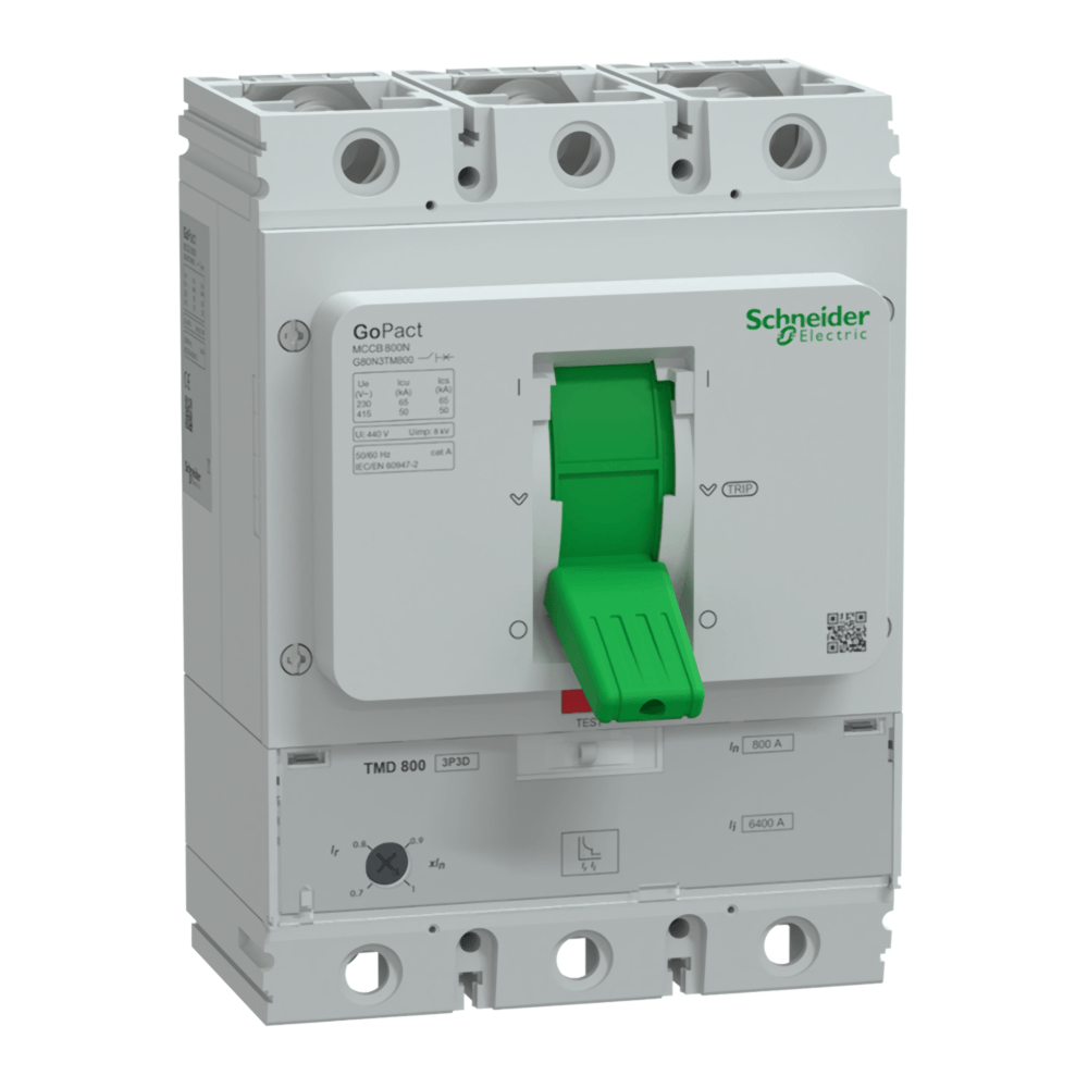 Disjuntor Caixa Moldada GoPact Tripolar TMD 800A 50KA 800A G80N3TM800|Dimensional - Dimensional