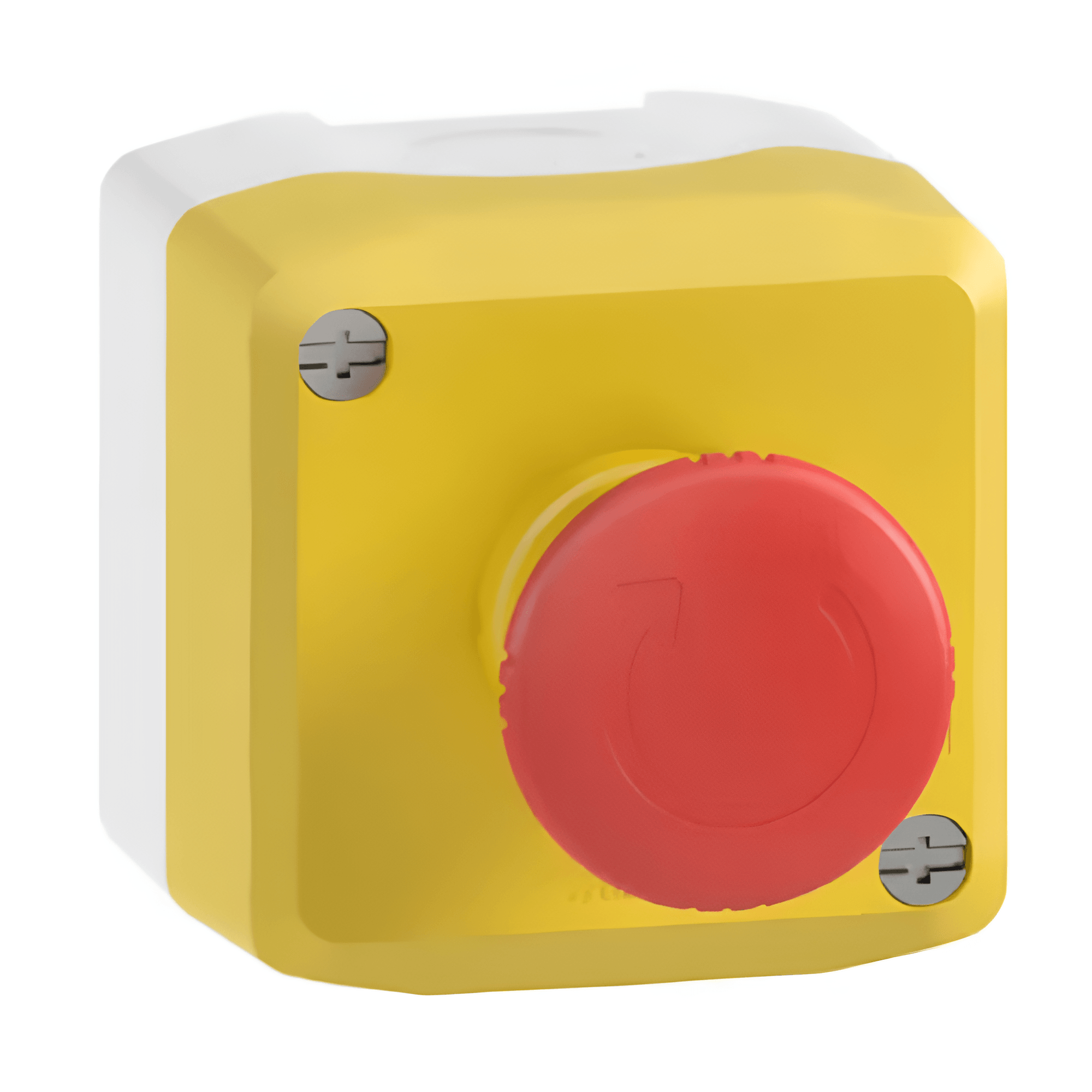 Botoeira Comando Montada Plástico 1 Botão Cogumelo 40mm Vermelho 2NF ...