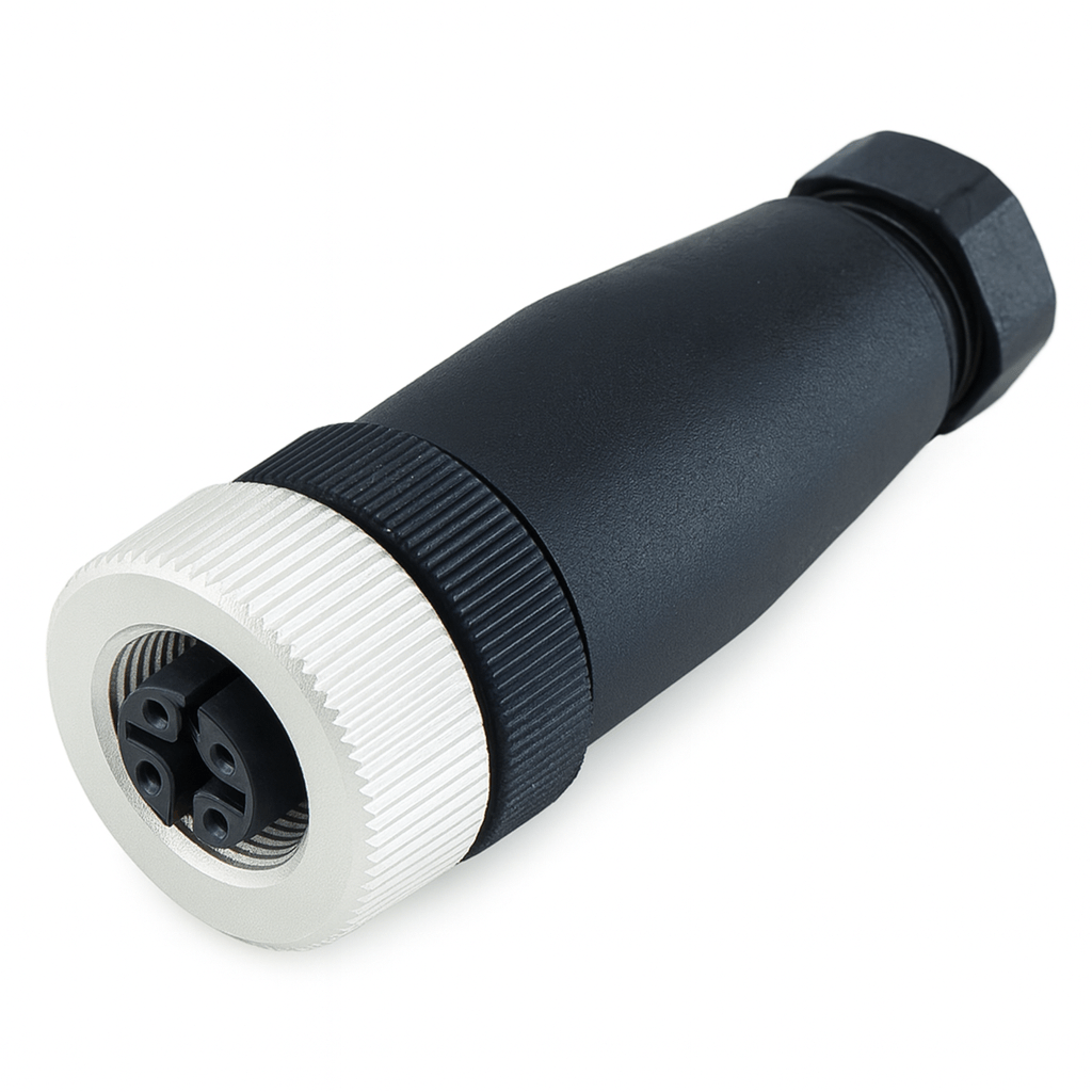 Conector Sensor Fêmea Angular Cabo S/Led 4 Polos M8 5M ...